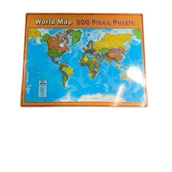 Toys | Round World Products Hemispheres World Map Puzzle 50 Piece ...